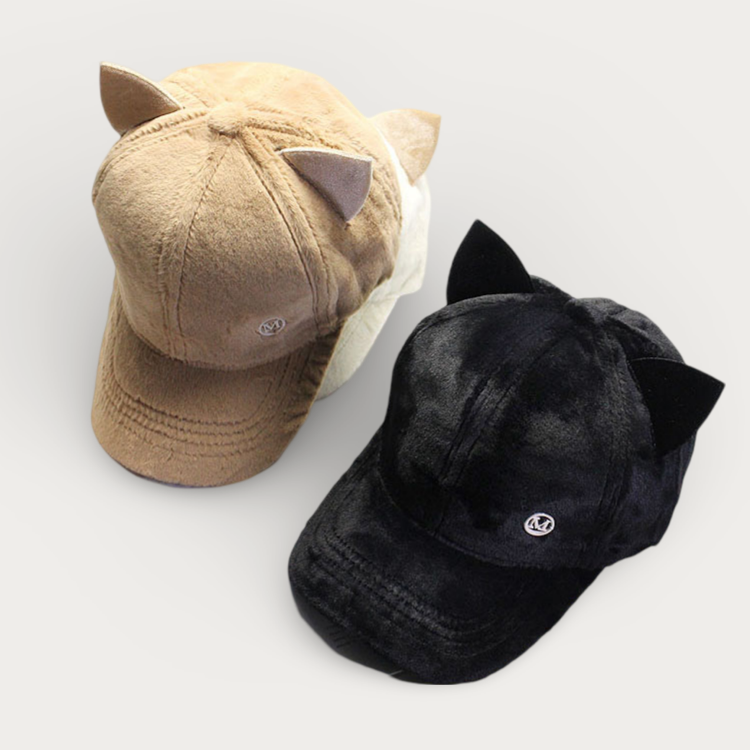 Plush Cat Ears Baseball Cap – Playful Meow