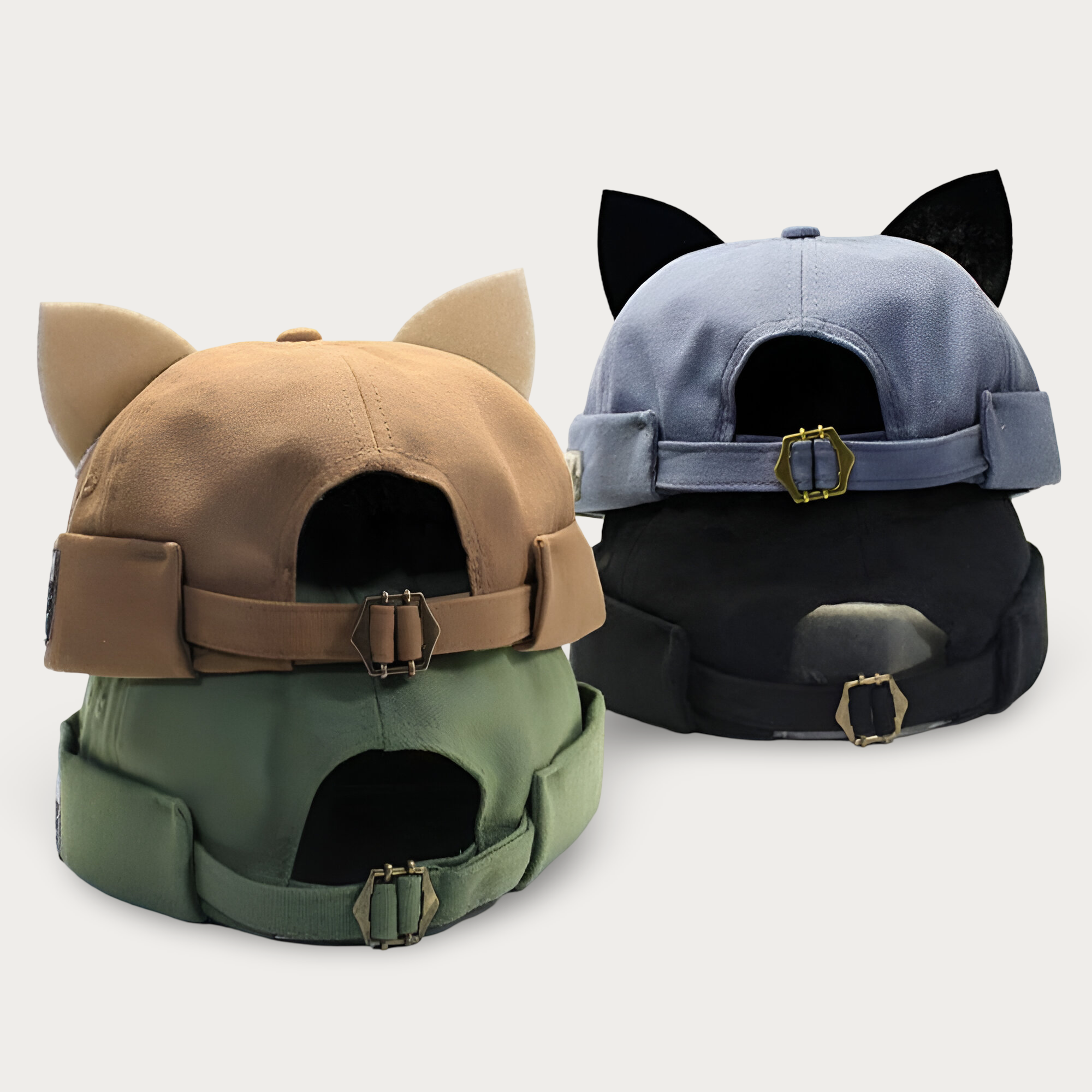 Brimless Docker Cat Ears Hat - NEW COLORS [Adjustable] – Playful Meow