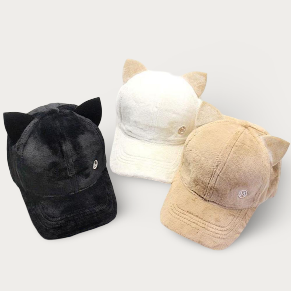 Plush Cat Ears Baseball Cap – Playful Meow